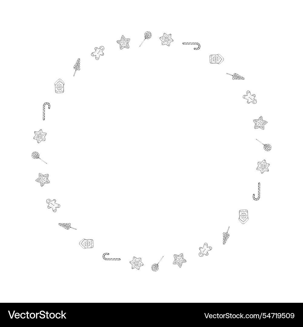 A festive round frame made Royalty Free Vector Image