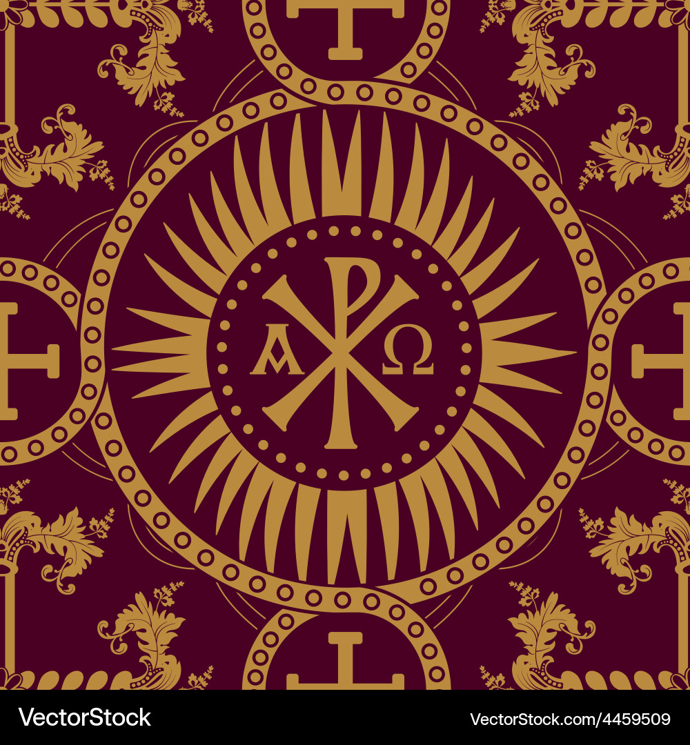 Classic orthodox seamless pattern Royalty Free Vector Image