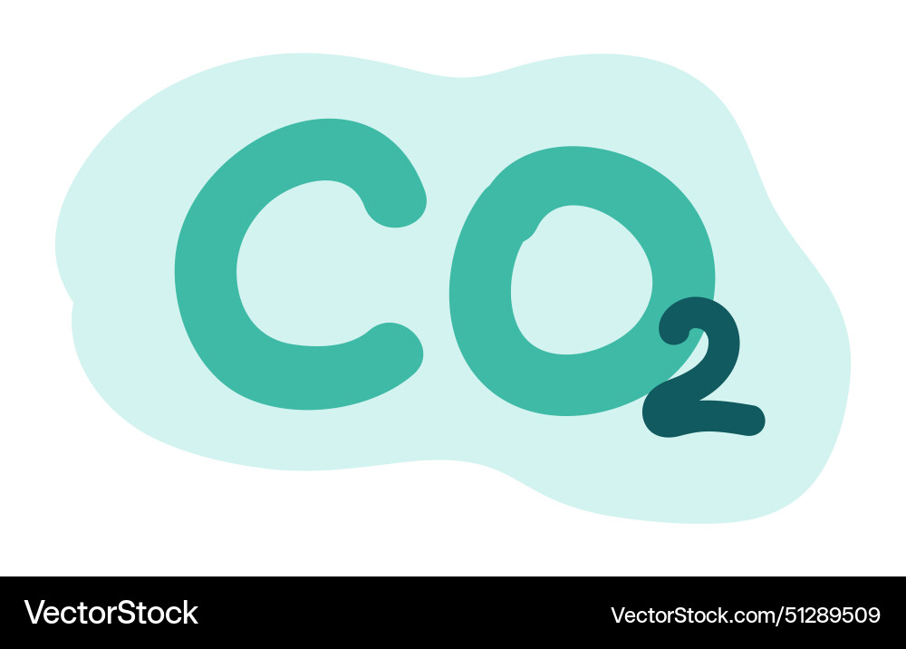 Co2 emission quote in flat design gas pollution Vector Image
