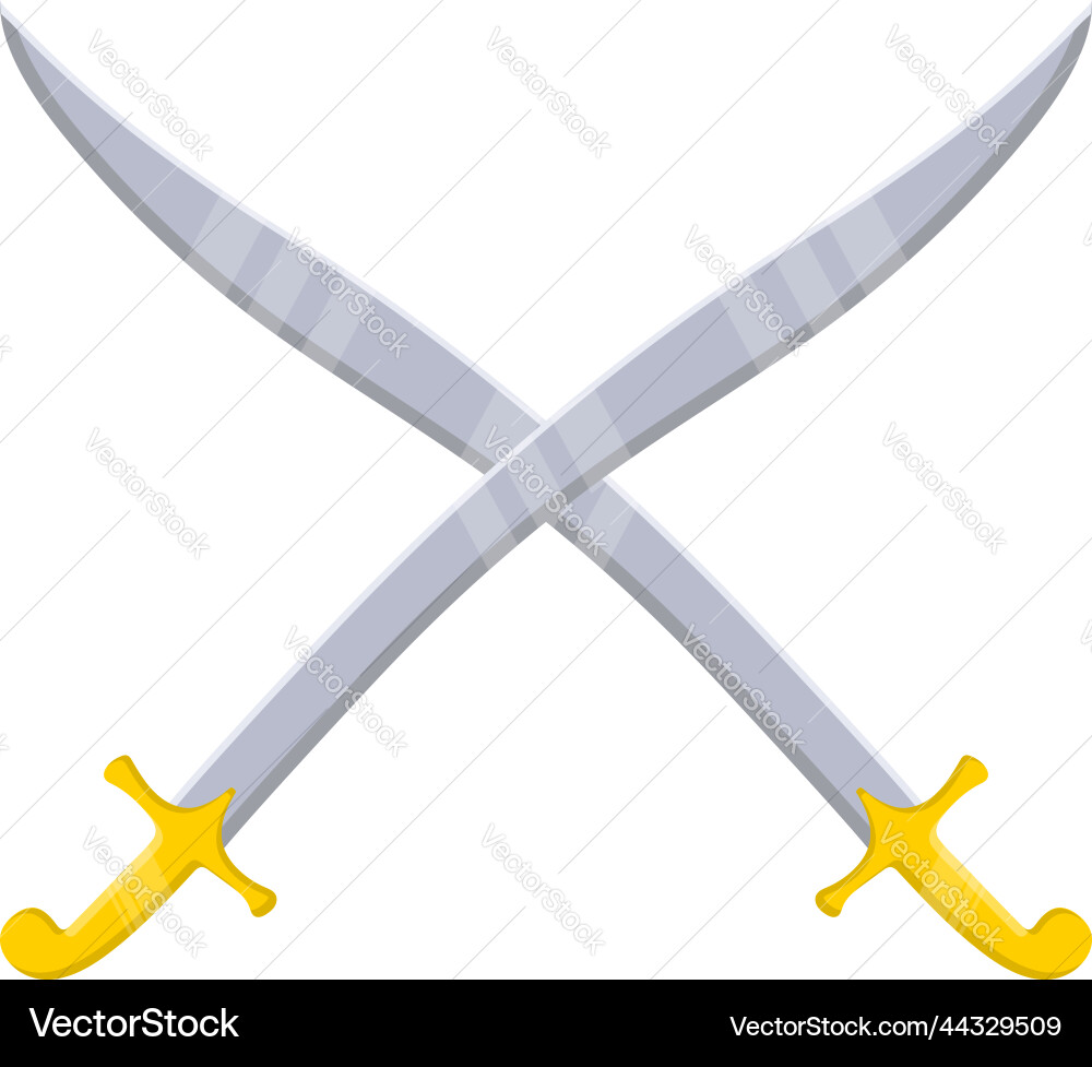 Indian swords on a white background Royalty Free Vector