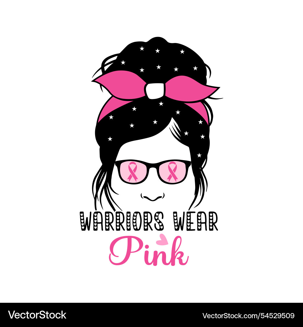 Warriors wear pink Royalty Free Vector Image - VectorStock