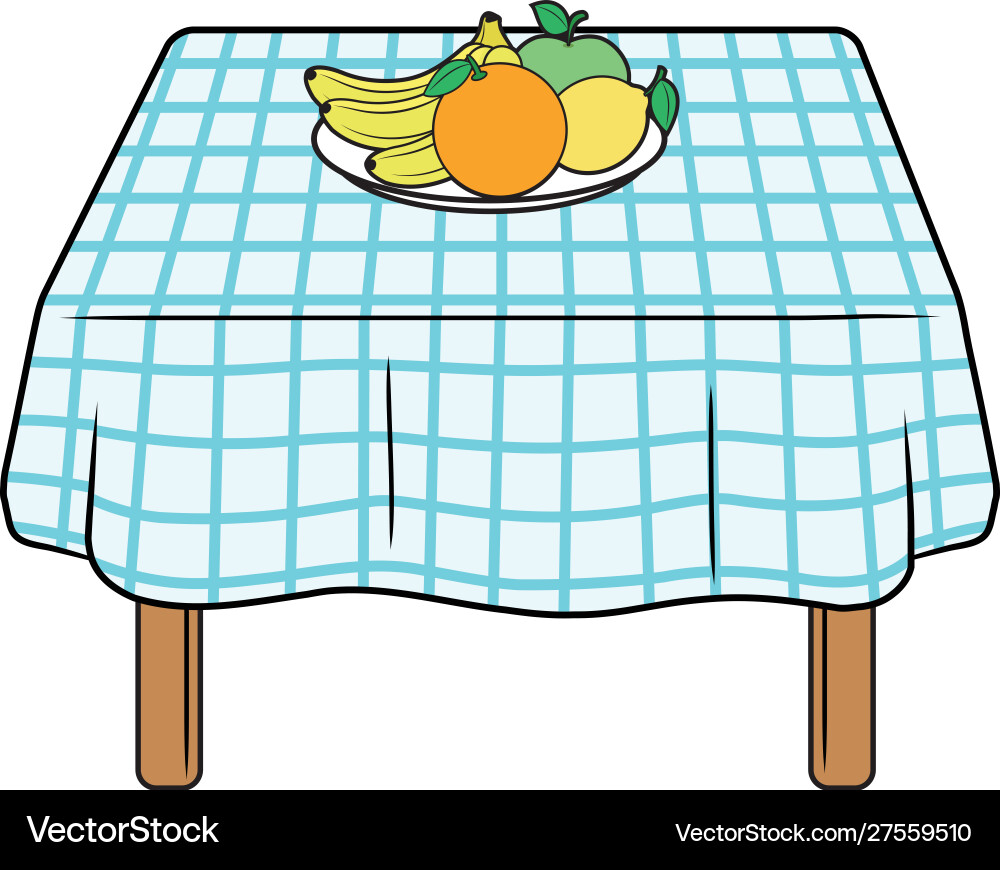 A kitchen table Royalty Free Vector Image - VectorStock