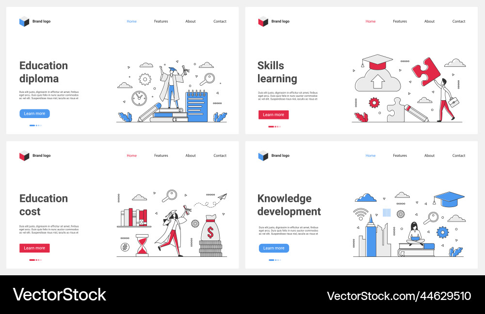 Cost of education graduation development Vector Image