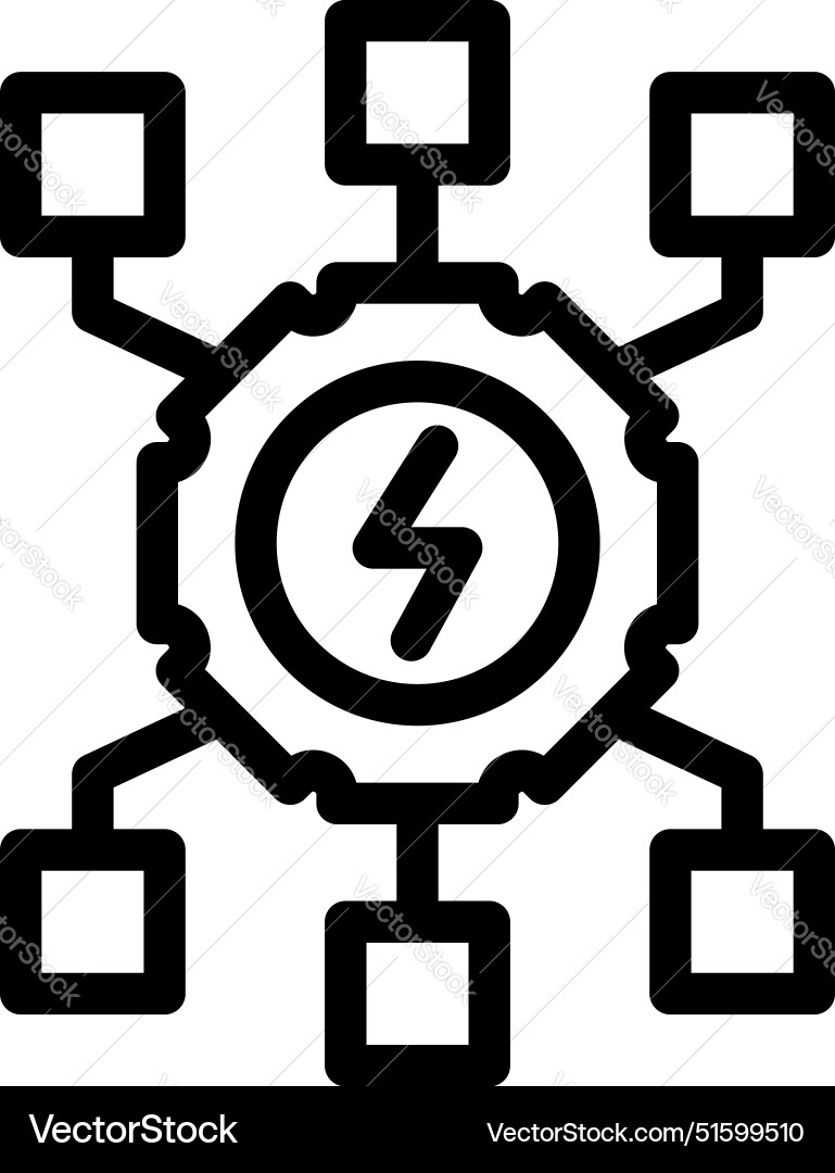 Energy management system connecting devices Vector Image