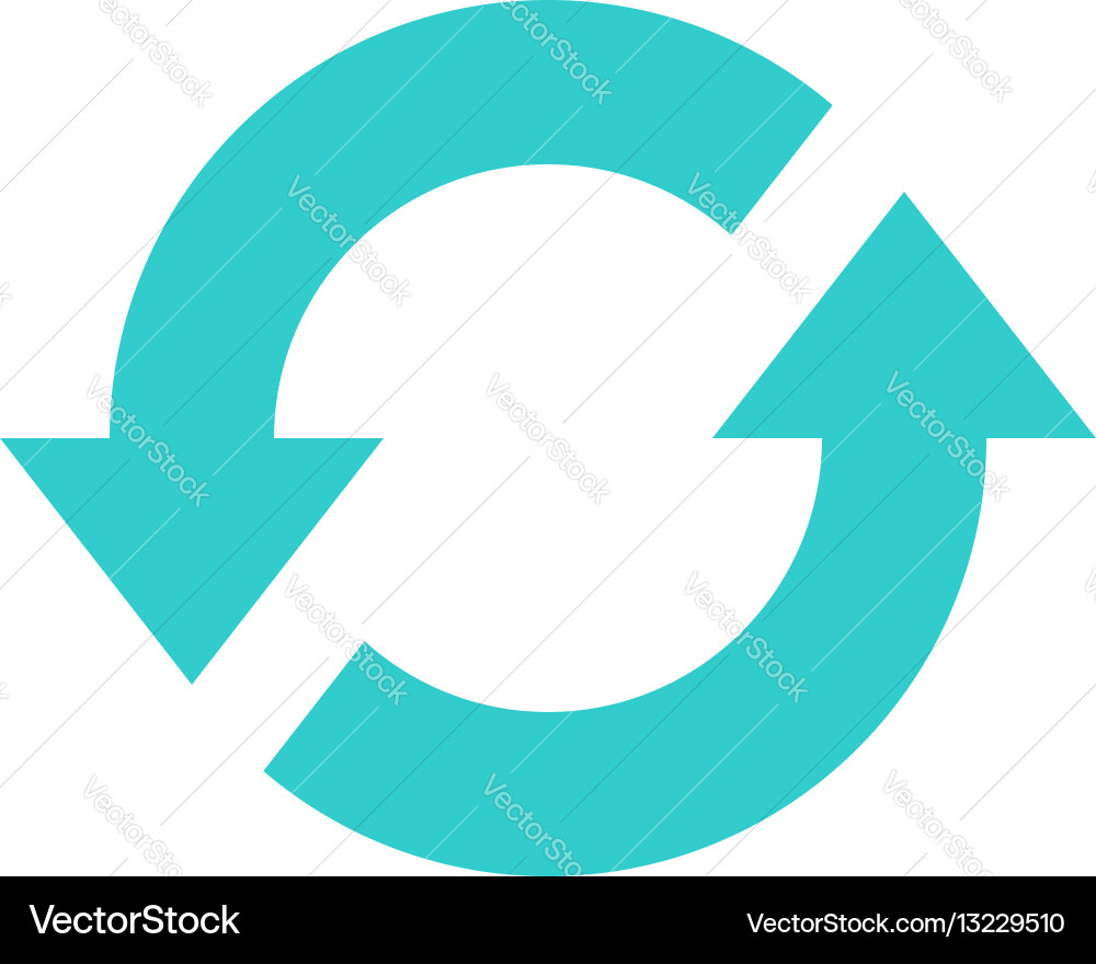 Flat loop icon repeat sign reload interface button