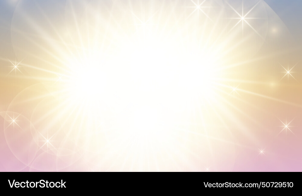 Glowing and shiny glare banner with sunrays effect