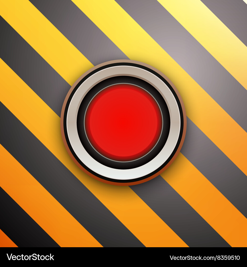 Industrial red button do not press Royalty Free Vector Image