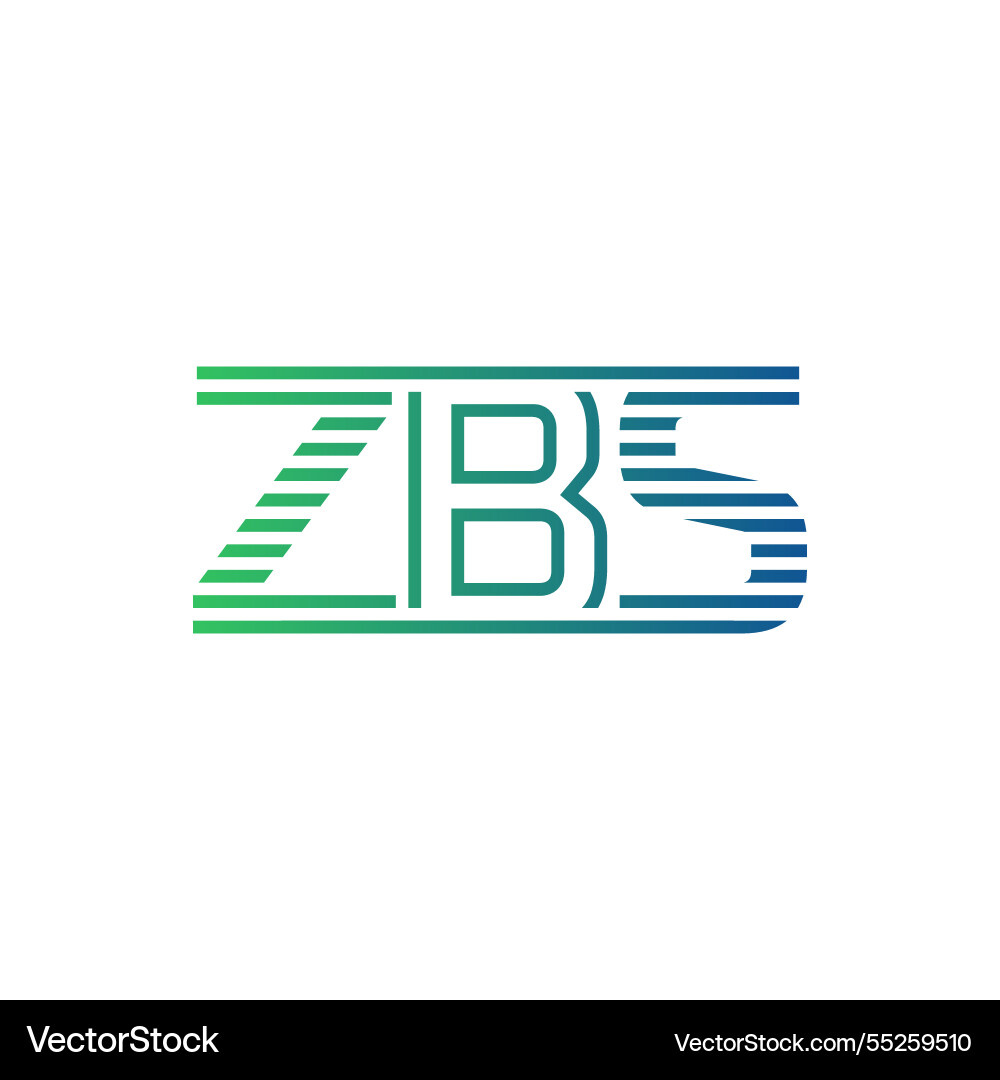 Modern zbs logo design letter minimalist Vector Image