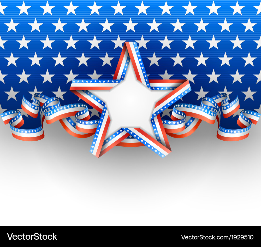 Patriotic Star Banner Royalty Free Vector Image