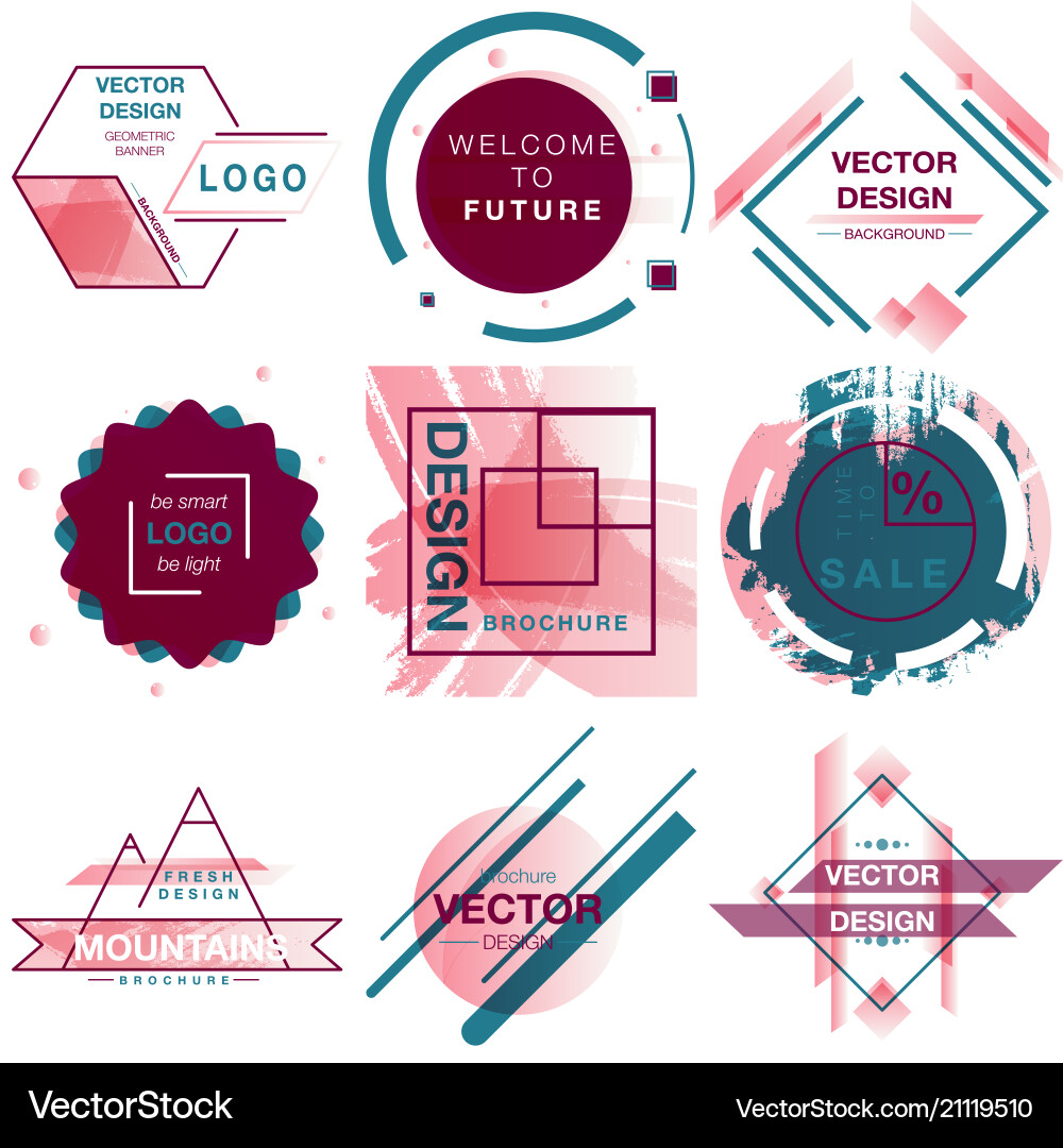 Patterns set distress texture grunge design Vector Image