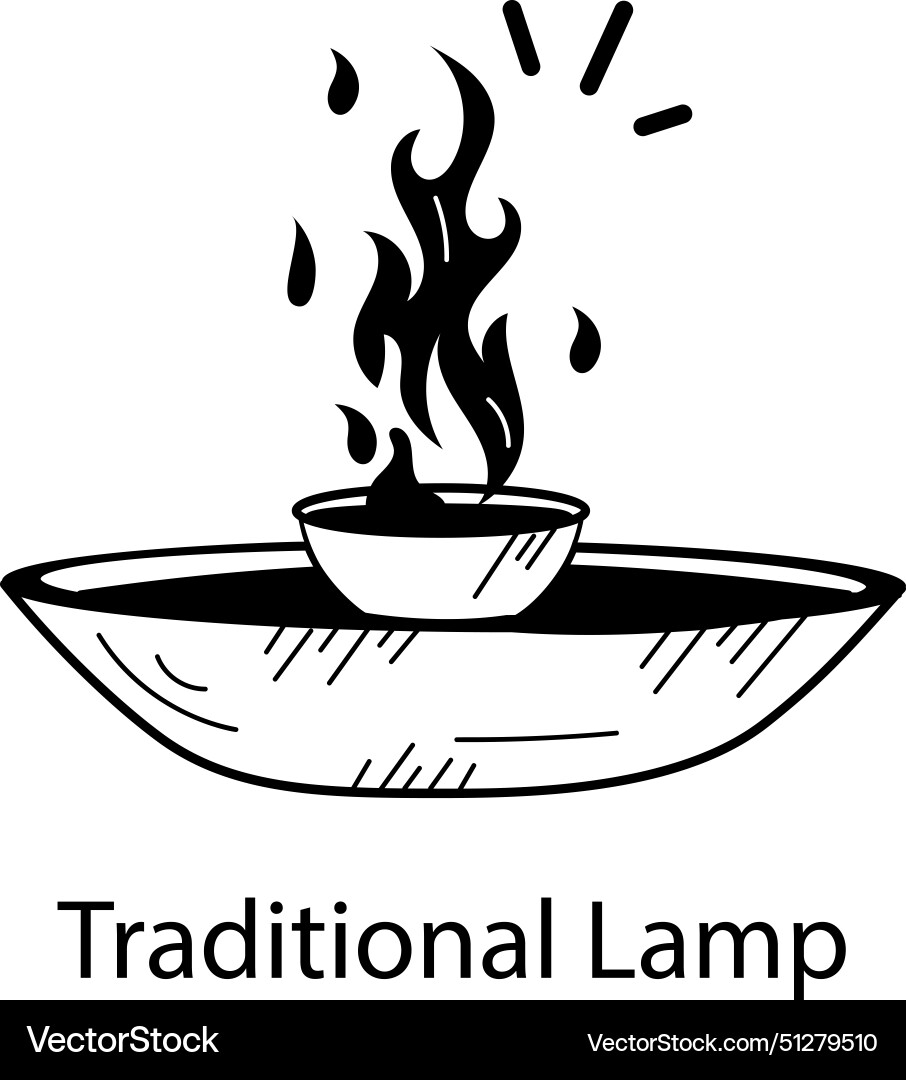 Traditional lamp Royalty Free Vector Image - VectorStock