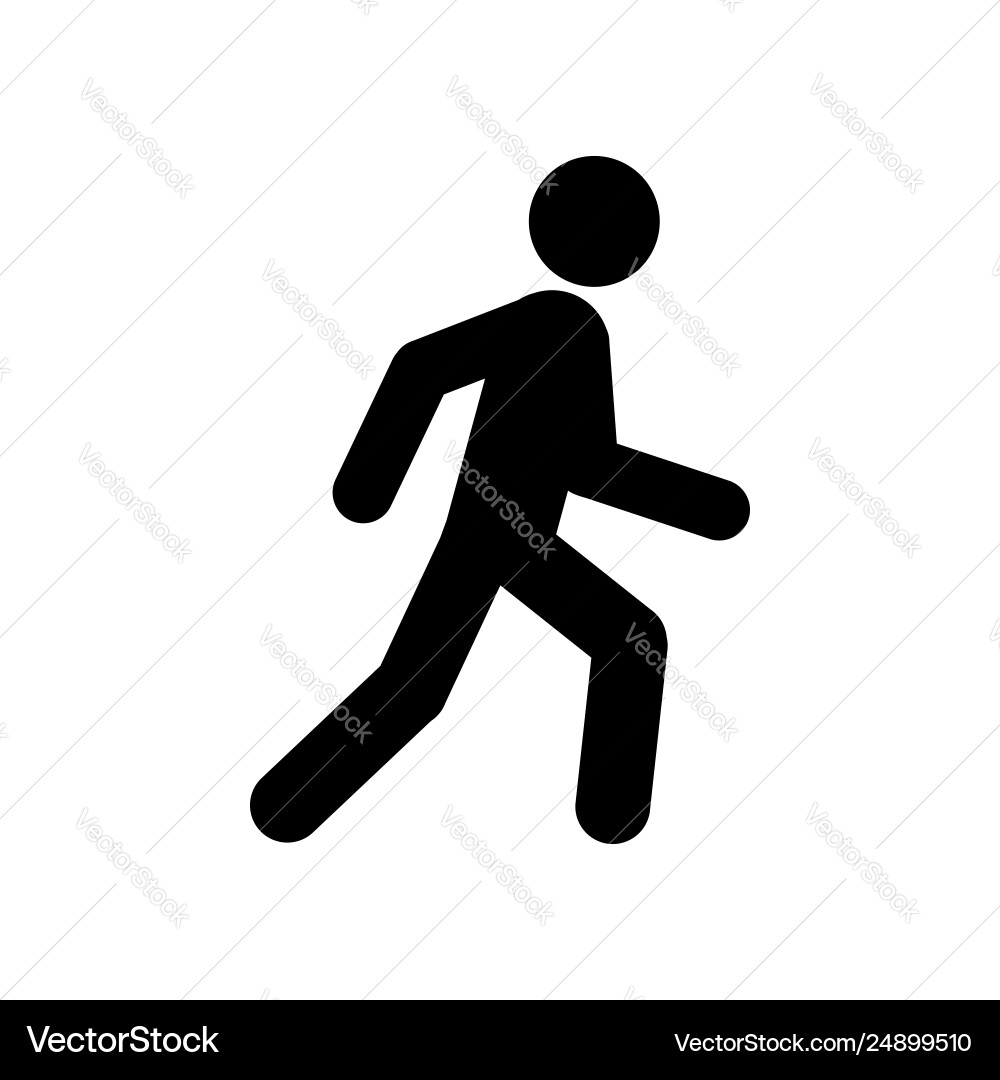 Walking man symbol pedestrian icon Royalty Free Vector Image
