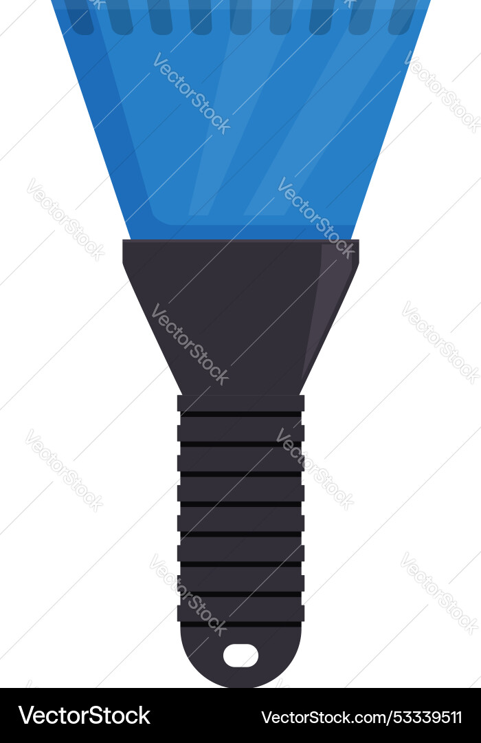 Blue ice scraper removing from windshield Vector Image