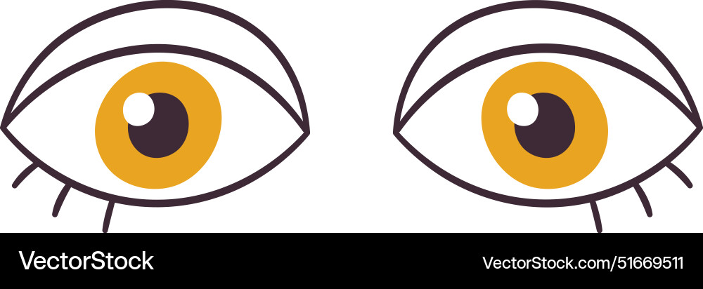 Cartoon character eyes Royalty Free Vector Image