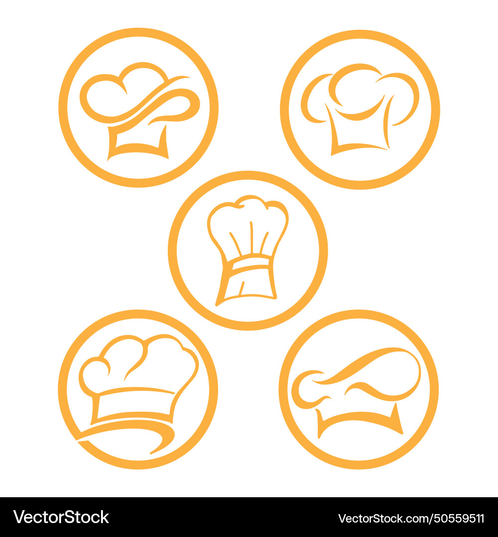 Chef hat logo design template Royalty Free Vector Image