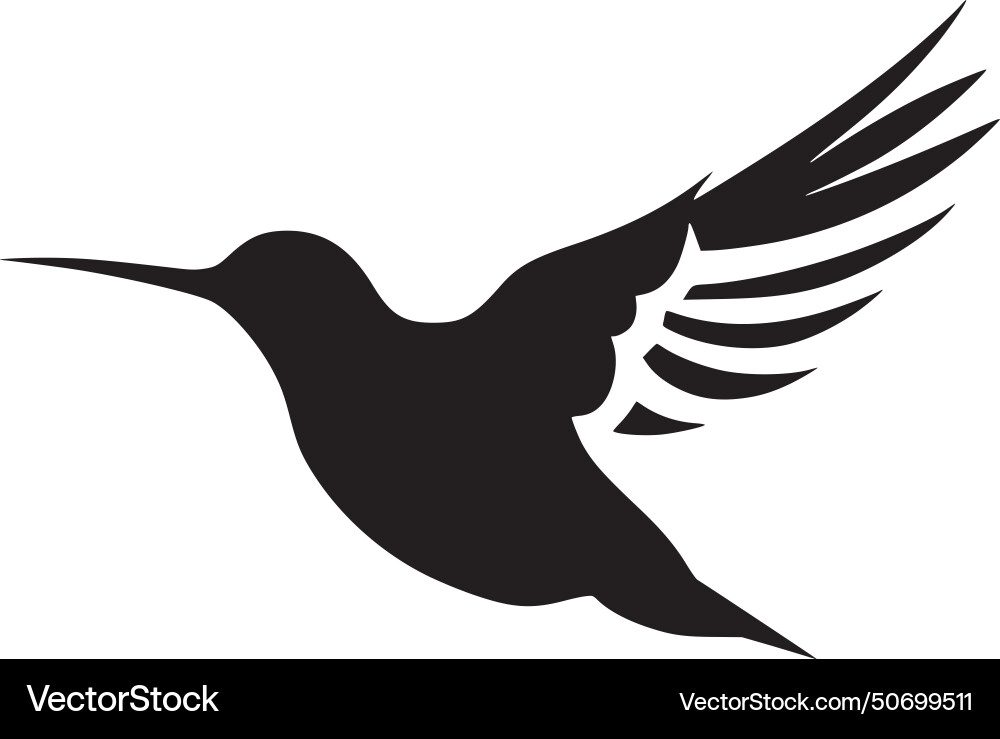 Hummingbird - minimalist and simple silhouette Vector Image