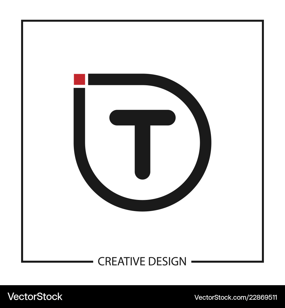 Initial letter t logo template design Royalty Free Vector
