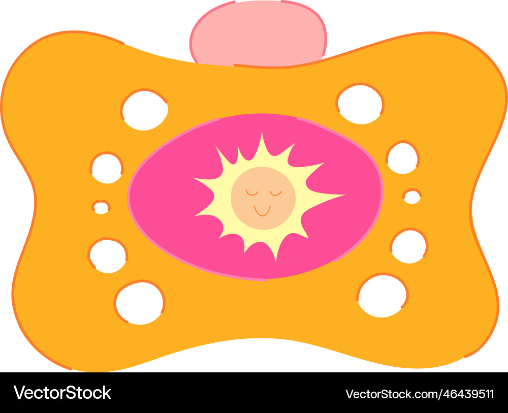 Newborn pacifier baby cartoon Royalty Free Vector Image