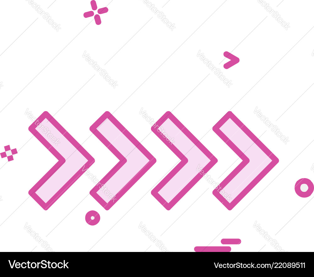 Right arrow icon design Royalty Free Vector Image