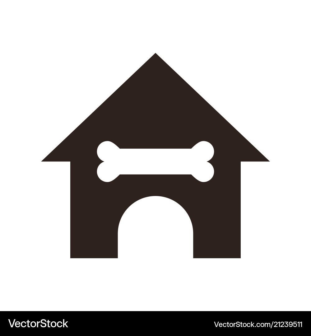 Simple Dog House Icon Royalty Free Vector Image