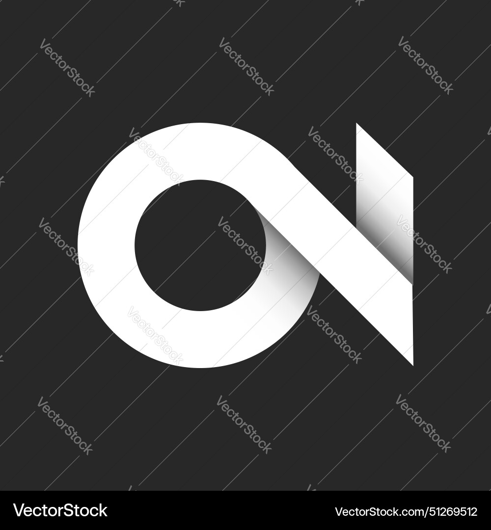 Bold letters on or no initials monogram logo Vector Image