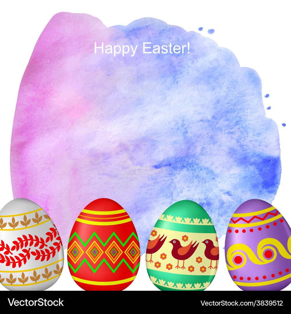 Easter watercolor Royalty Free Vector Image - VectorStock
