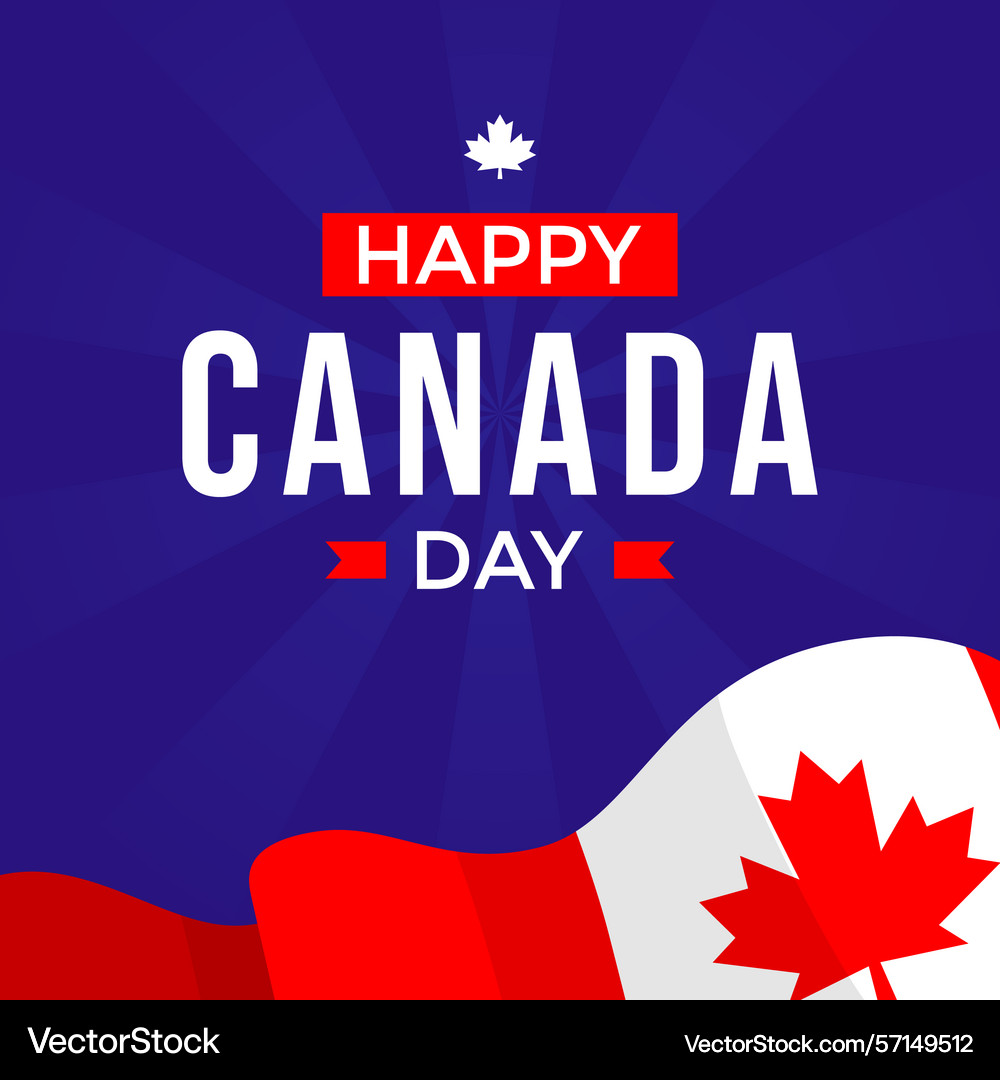 Happy canada day greetings Royalty Free Vector Image