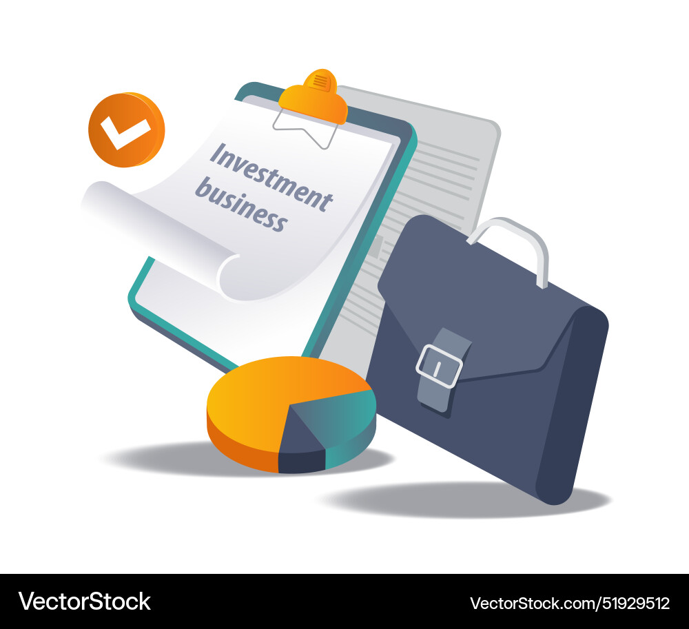 Innovative investment solutions flat Royalty Free Vector