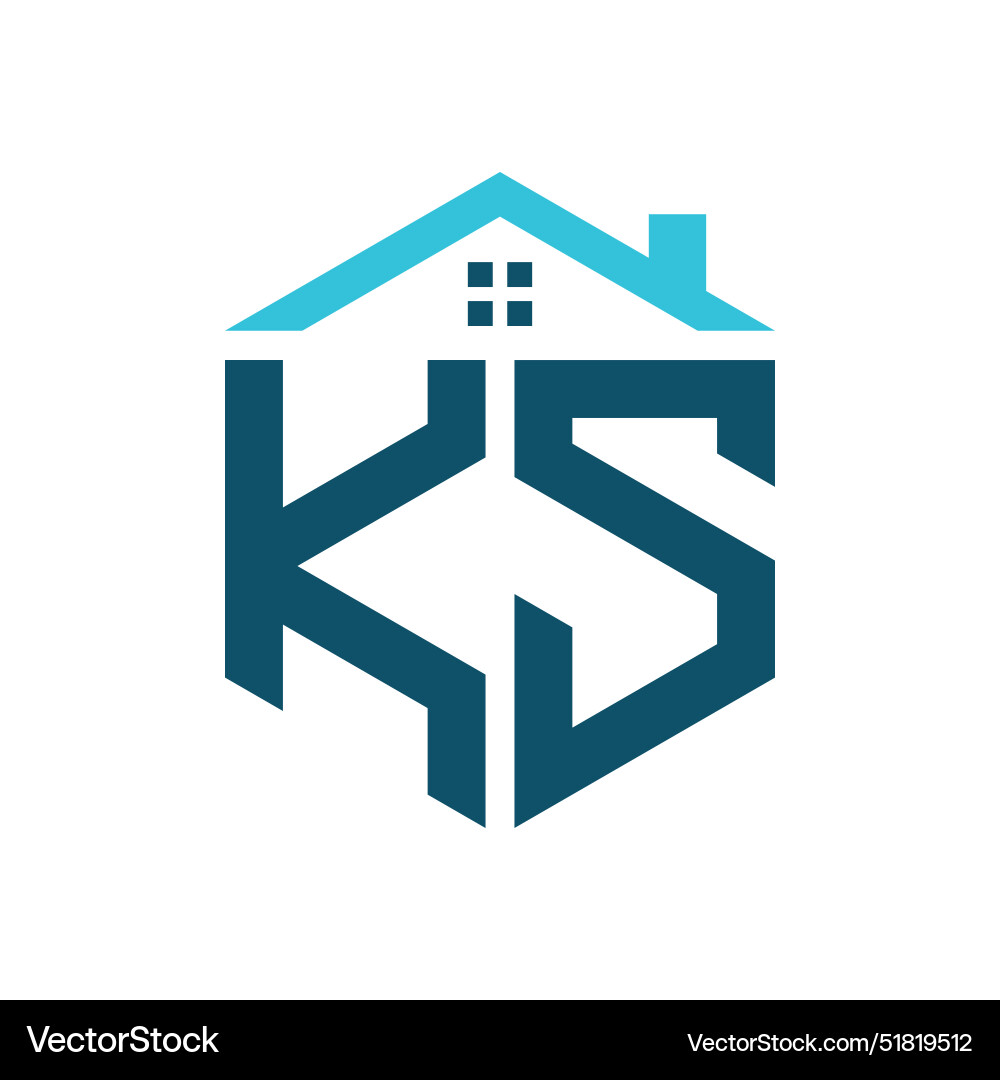 Ks house logo design template letter Royalty Free Vector