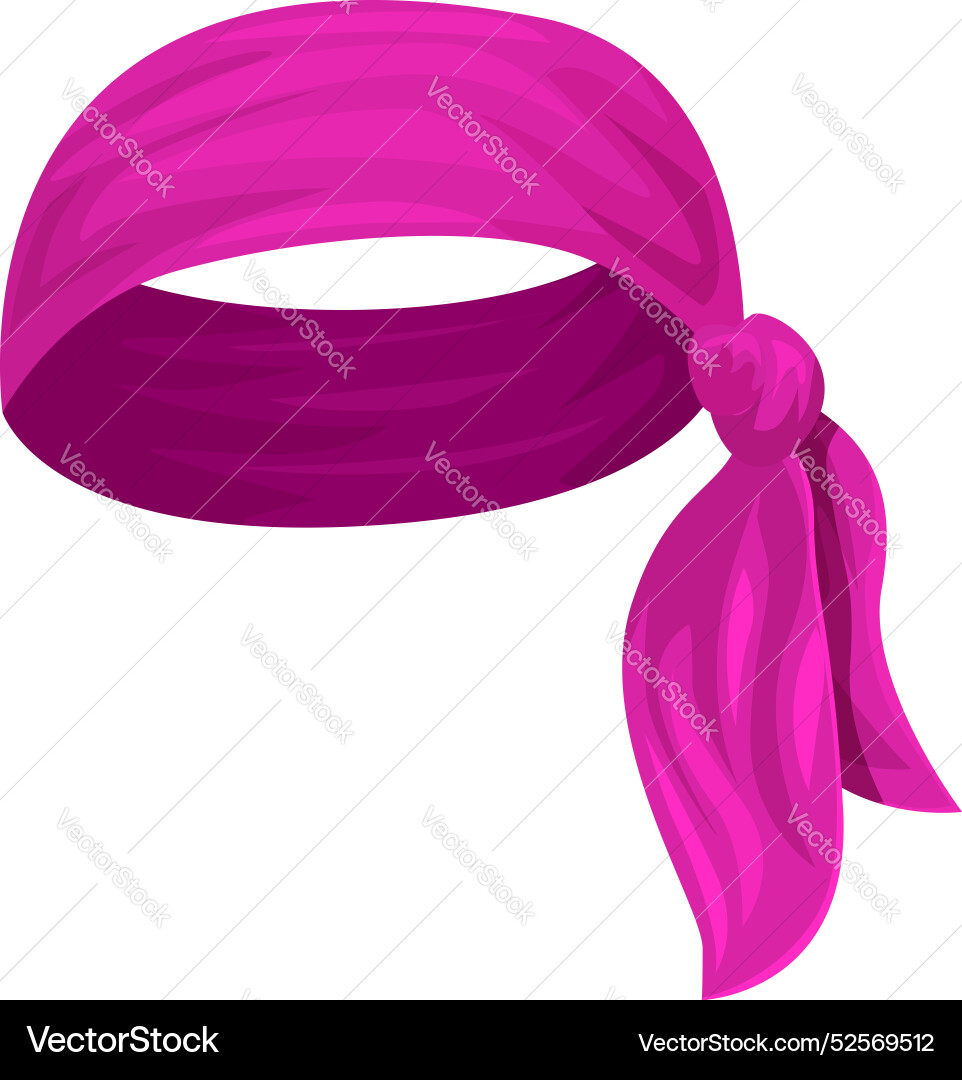 Pink headscarf knotted at back for wearing on head