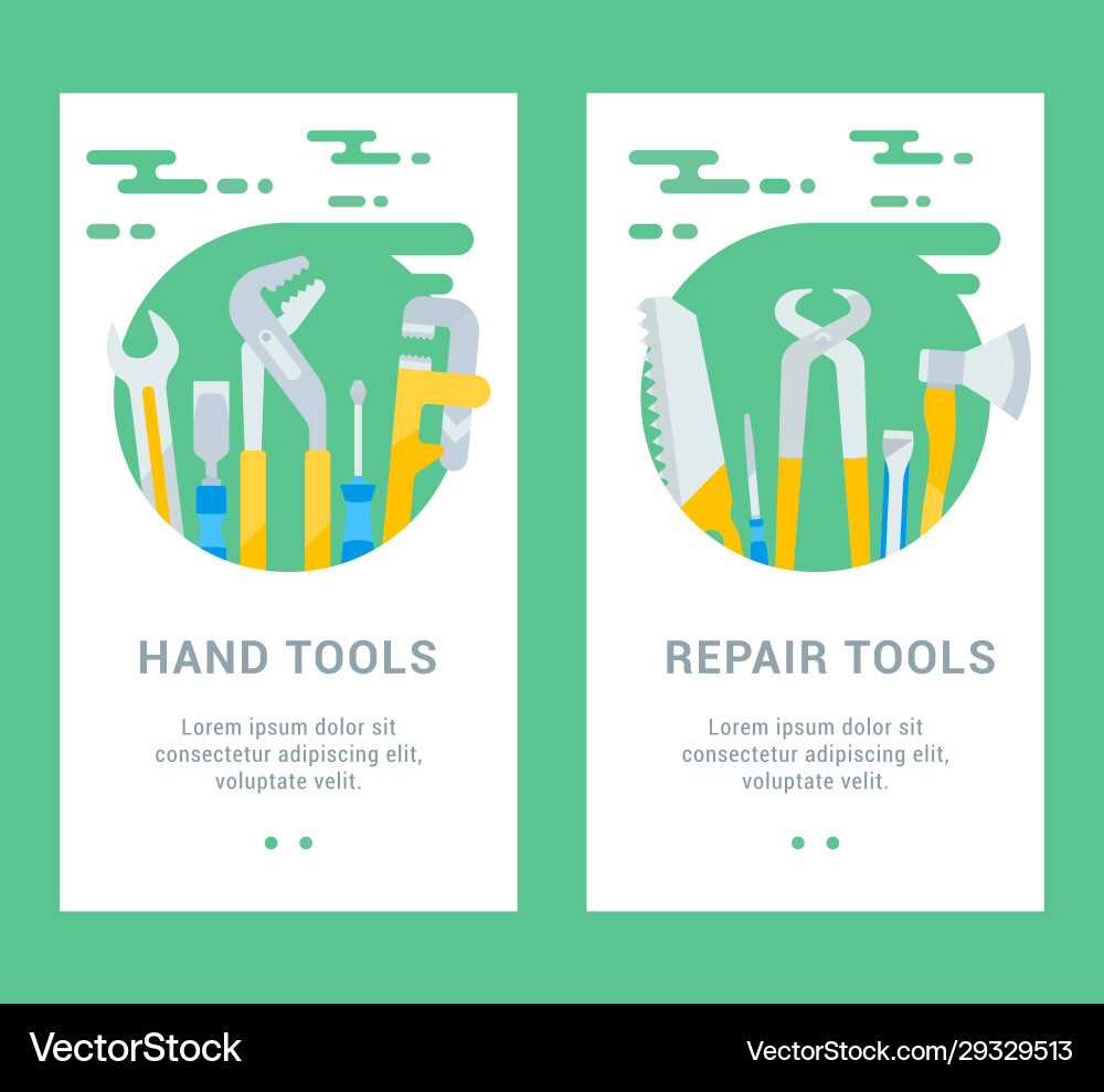 Building tools cards Royalty Free Vector Image