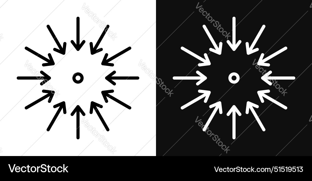 Centralized icon Royalty Free Vector Image - VectorStock