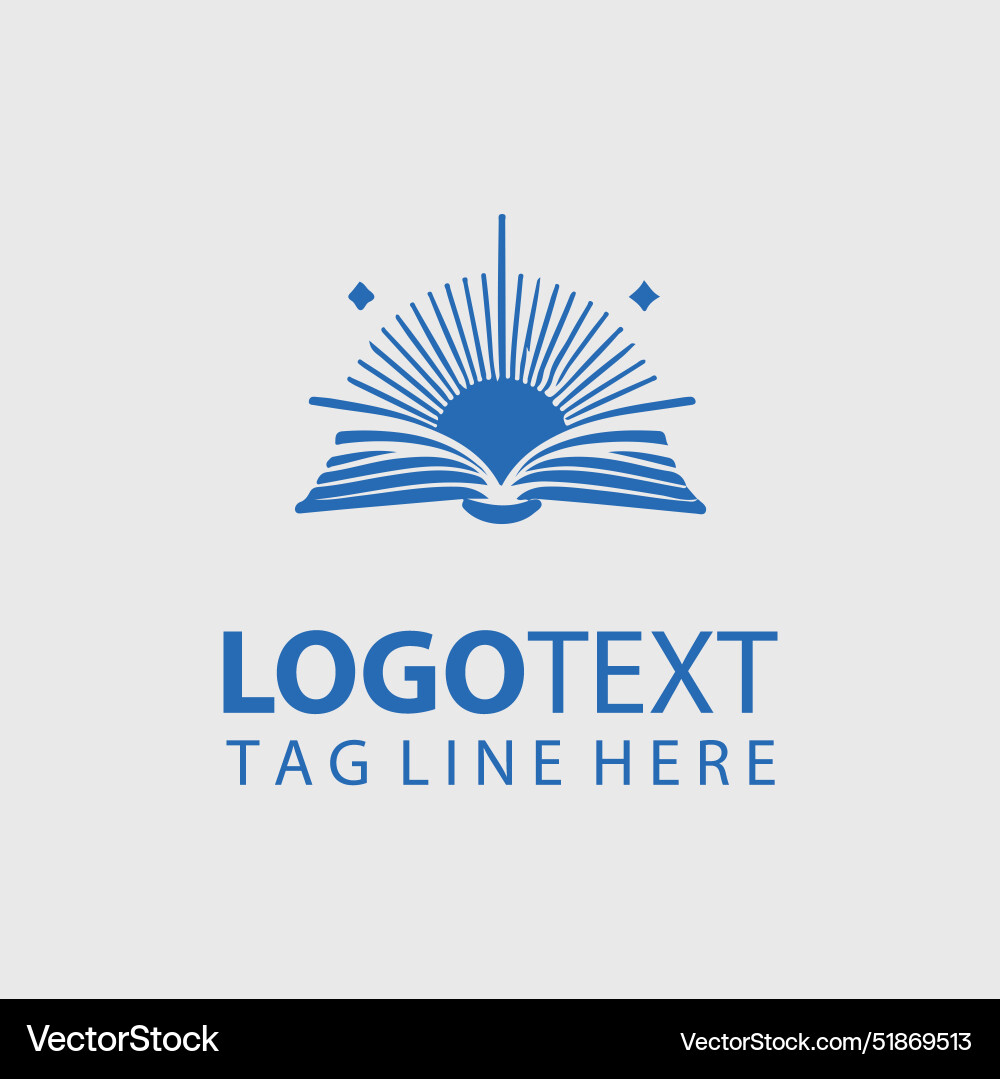 Open book logo Royalty Free Vector Image - VectorStock