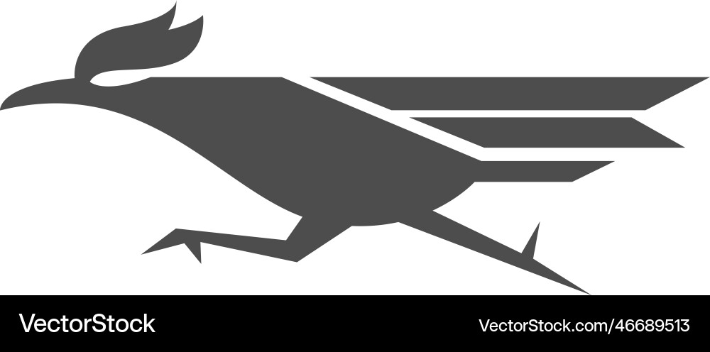 Roadrunner logo icon design Royalty Free Vector Image