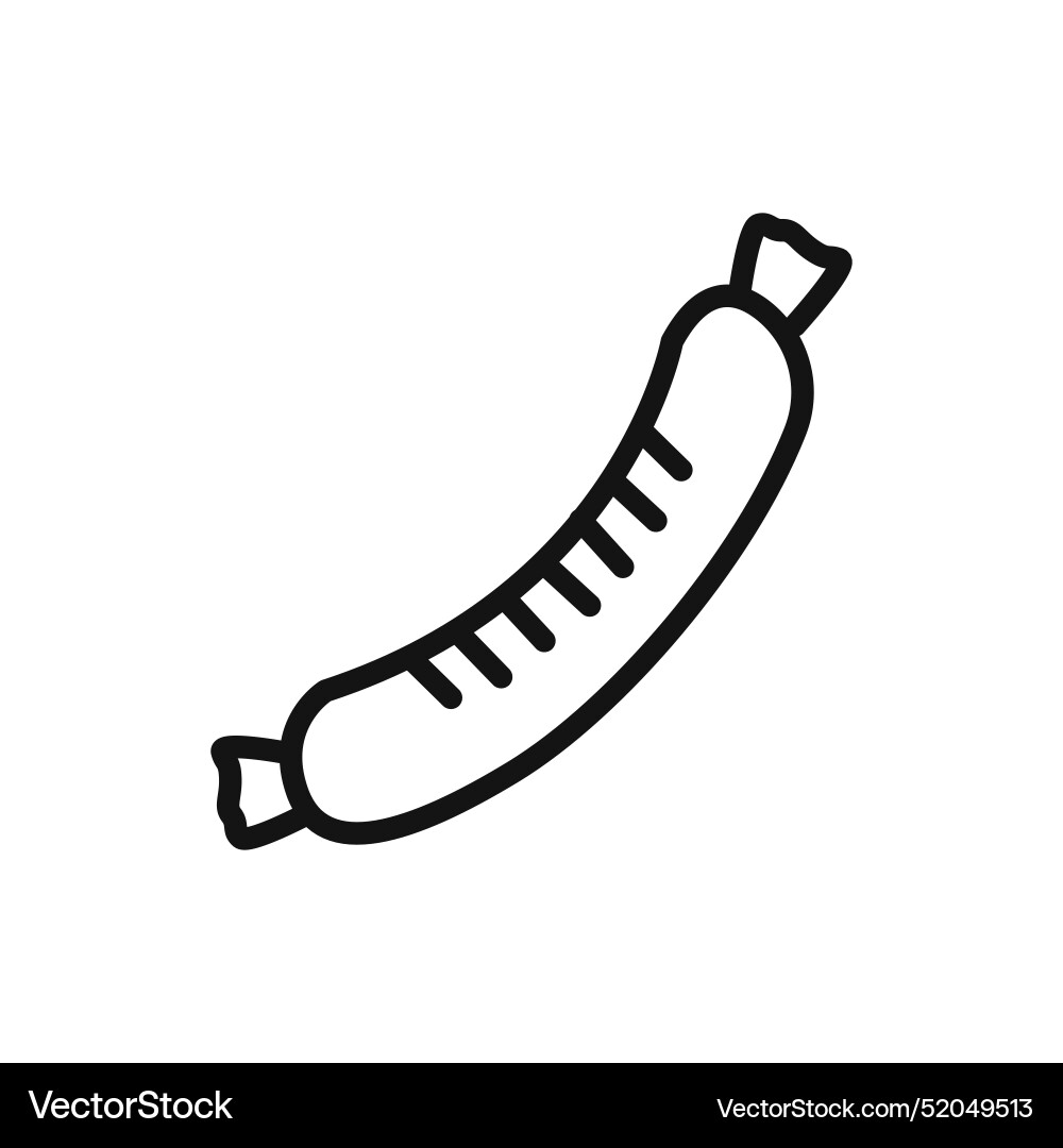 Sausage icon linear graphics sign Royalty Free Vector Image