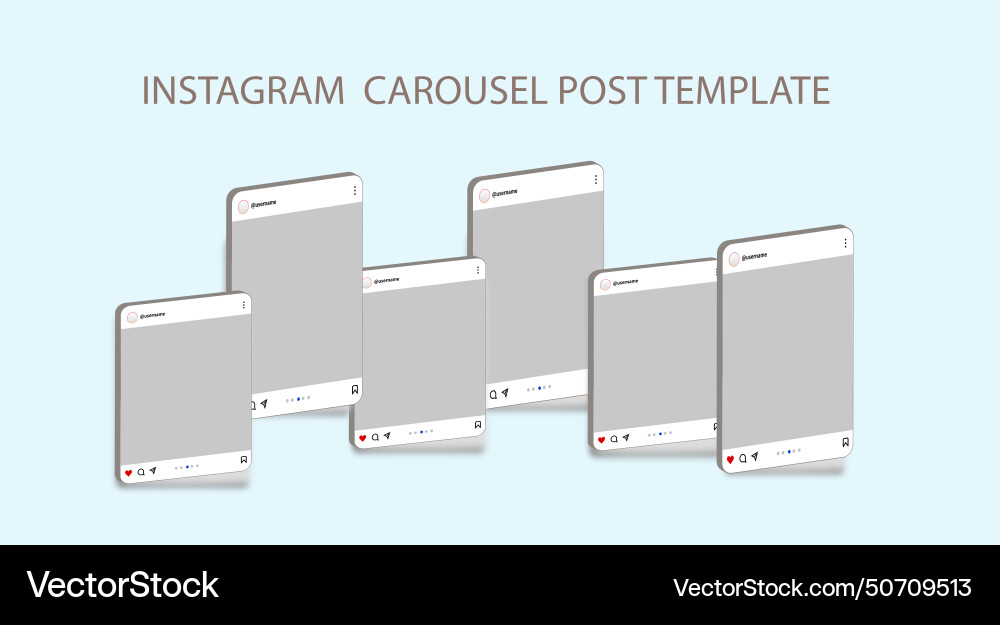 Social media carousel post template Royalty Free Vector