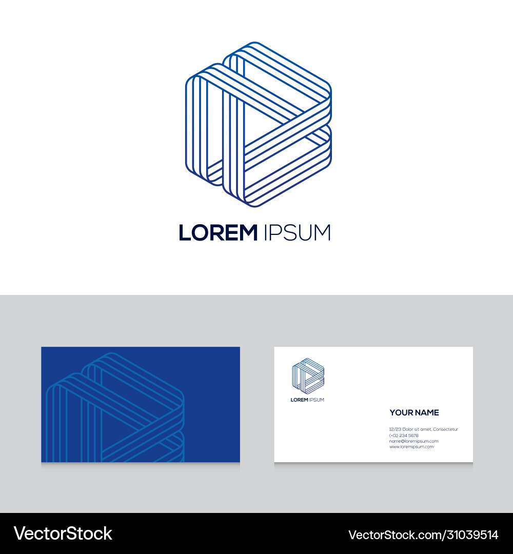 Abstract modern emblem design element can be used Vector Image