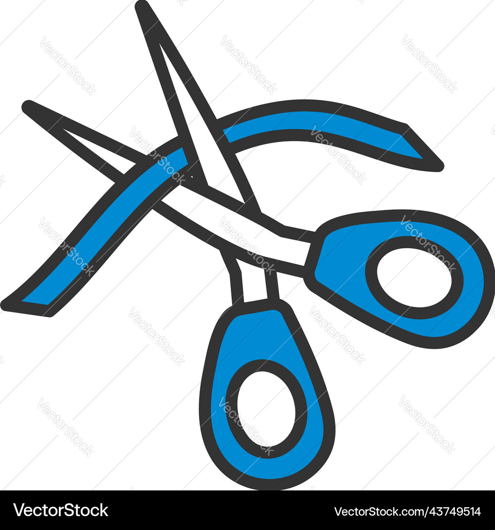 Ceremony ribbon cut icon Royalty Free Vector Image