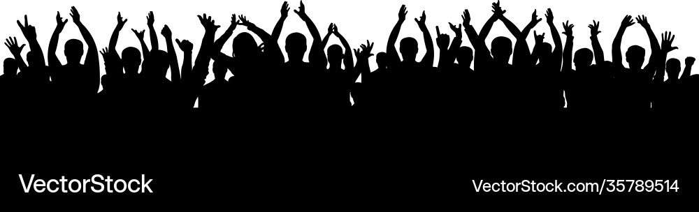 Cheer audience applause crowd people Royalty Free Vector