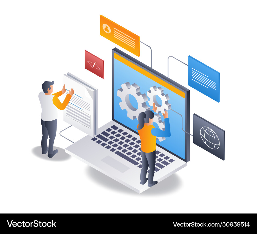 Enterprise development configuration management Vector Image