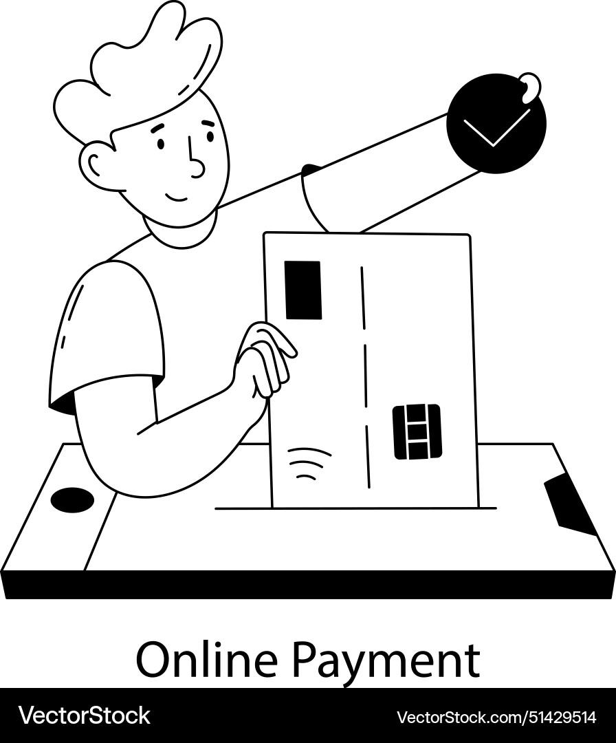Online payment Royalty Free Vector Image - VectorStock