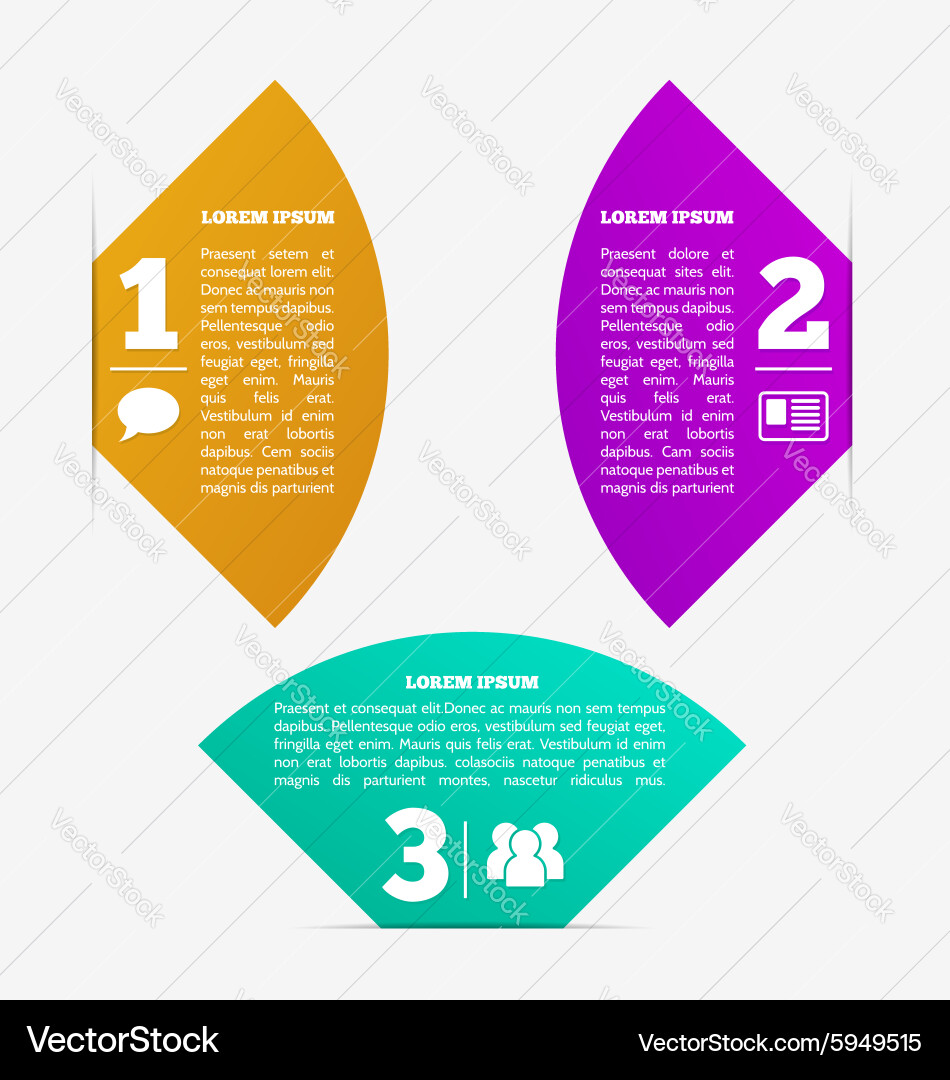 Fan shape labels Royalty Free Vector Image - VectorStock