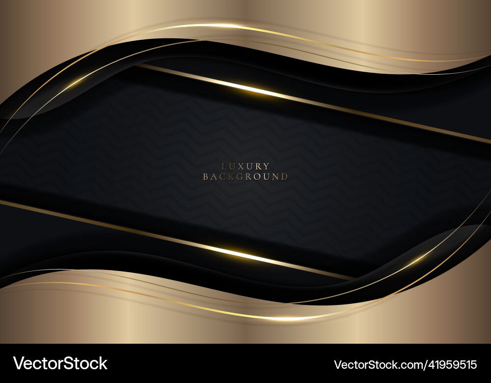 Golden Wave Abstract Background Royalty Free Vector Image