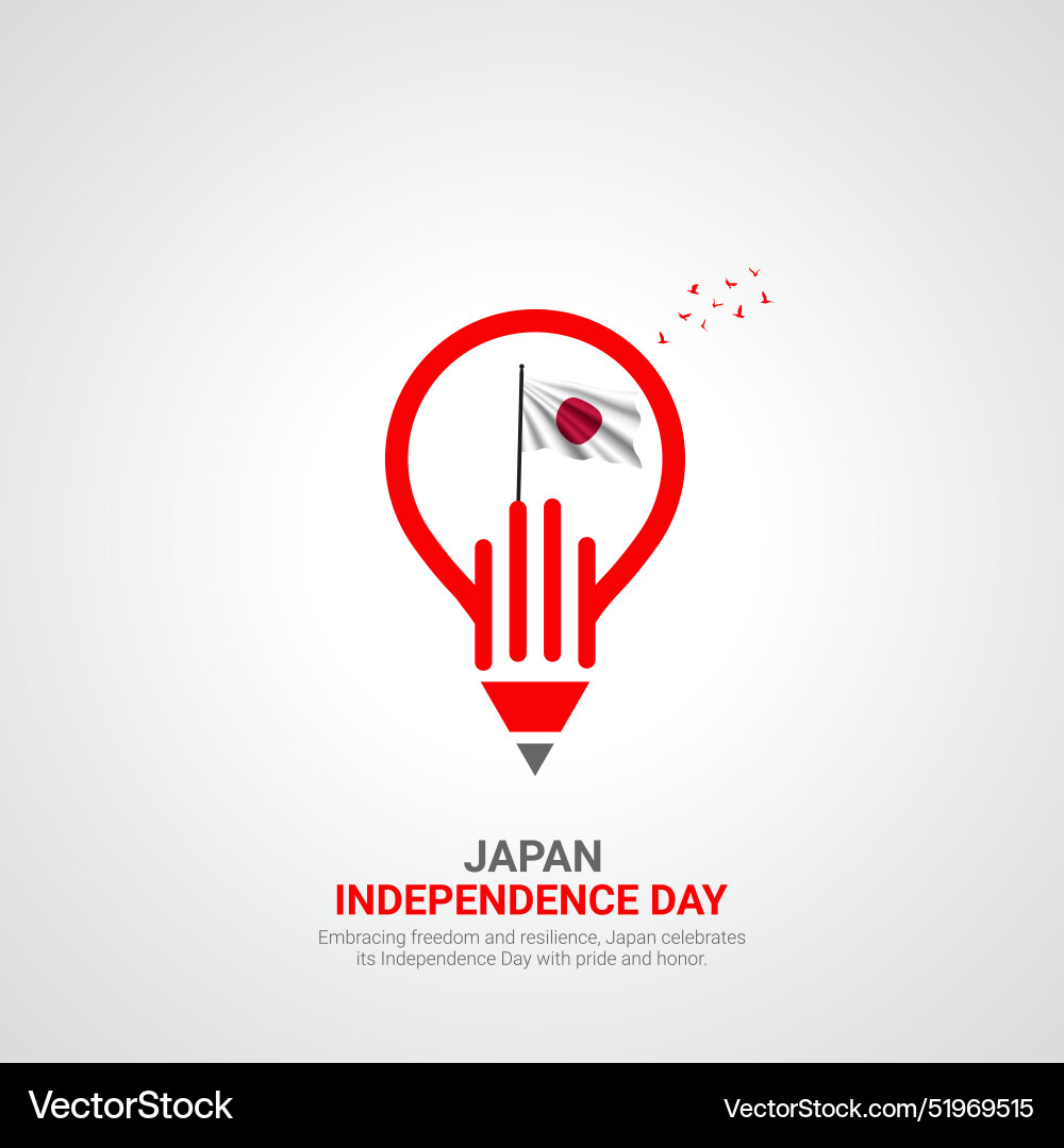 Japan independence day Royalty Free Vector Image