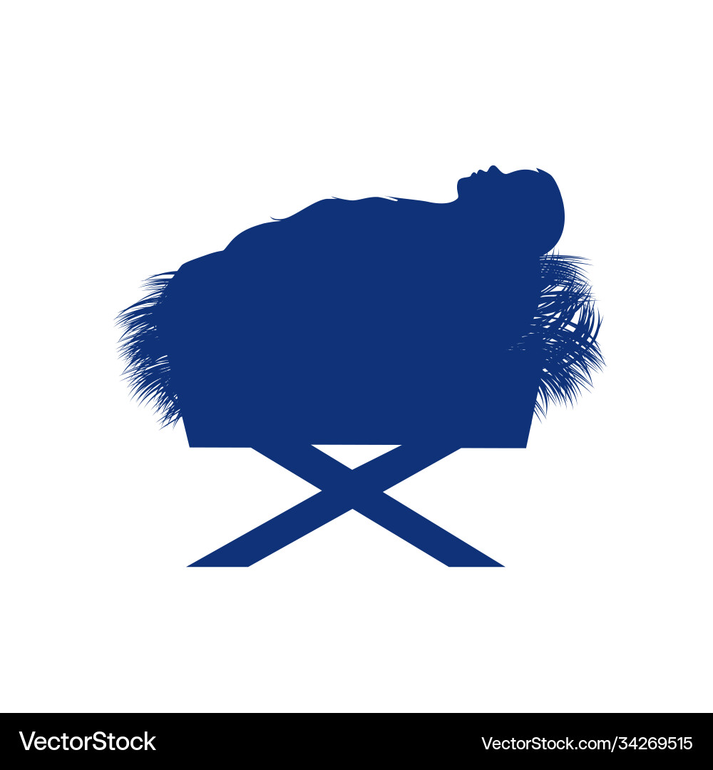 Jesus in manger Royalty Free Vector Image - VectorStock