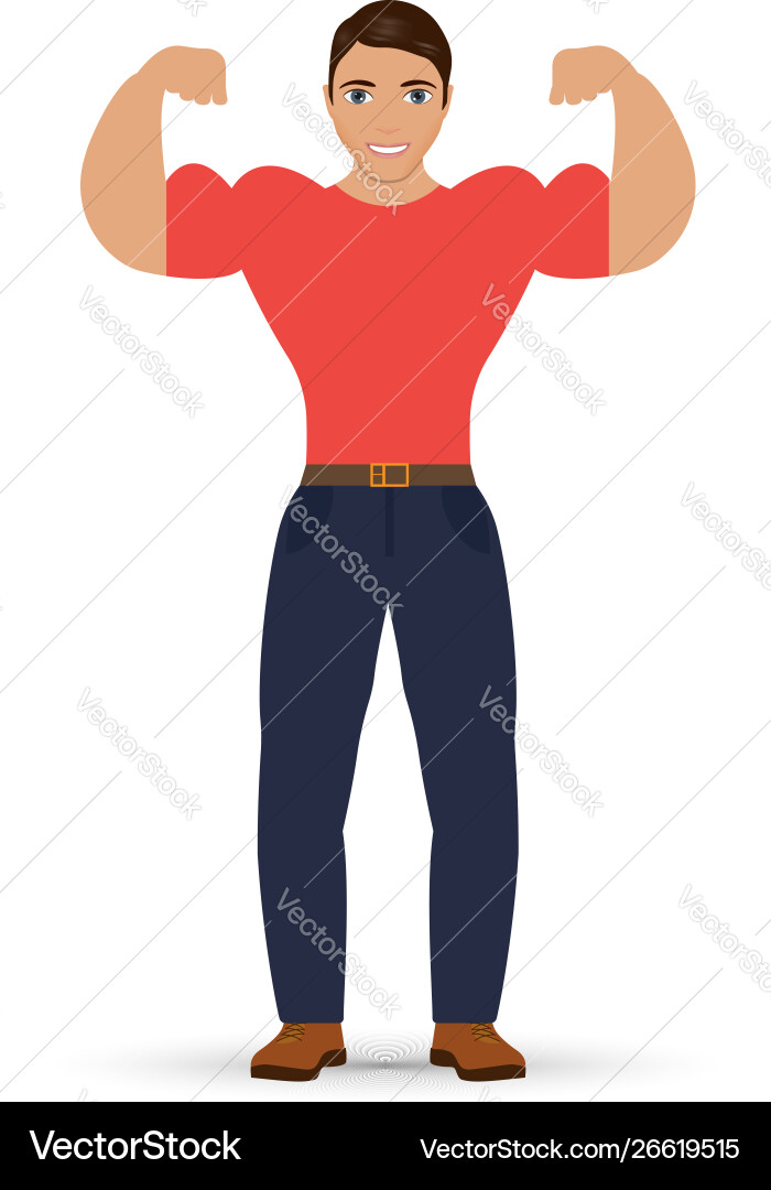 Men bodybuilder isolated on white background Vector Image