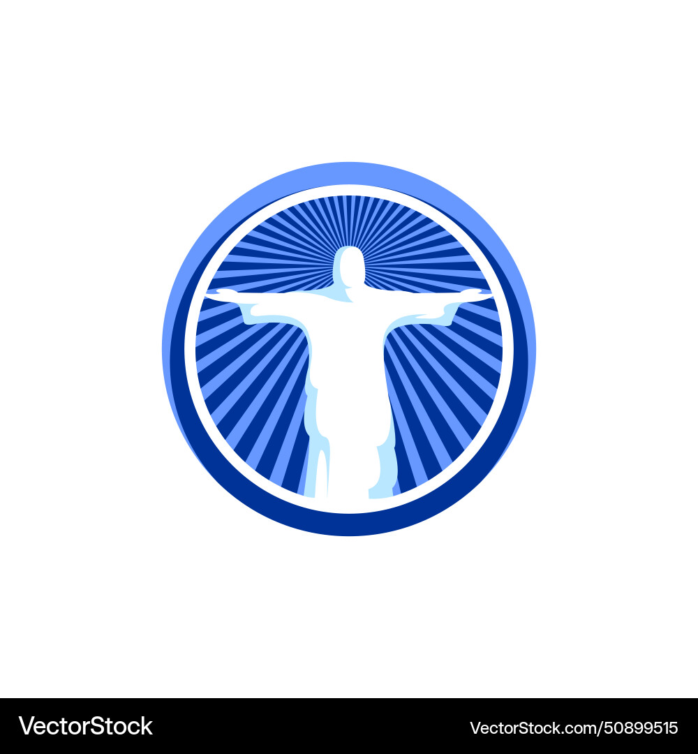 Miracle logo with sun concept Royalty Free Vector Image