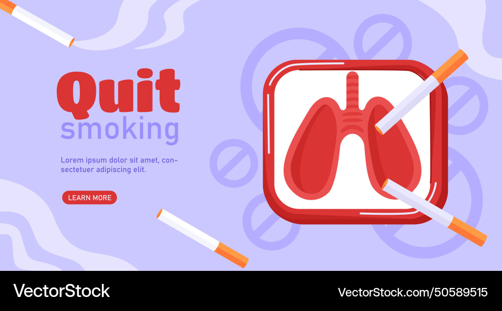 Quit smoking poster Royalty Free Vector Image - VectorStock