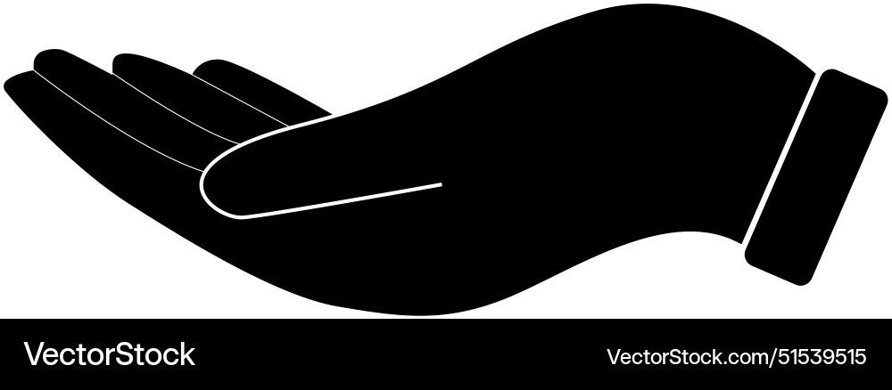 Receiving hand symbol receive donation giving Vector Image