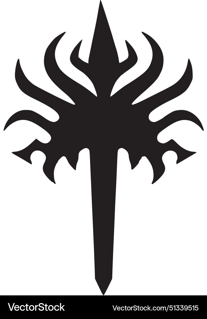 Sword - minimalist and simple silhouette Vector Image